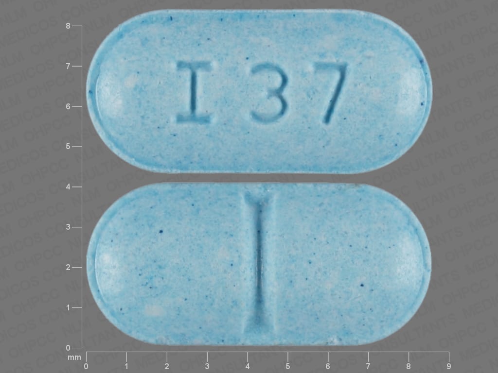 Pill Finder: I37 Blue Capsule-shape - Medicine.com