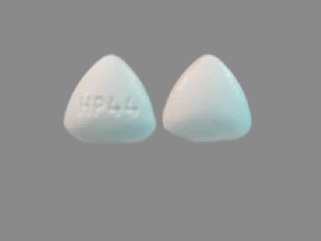 Pill Finder: HP 44 White Three-sided - Medicine.com