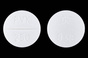 Pill Finder: PVK 250 GG 949 White Round - Medicine.com