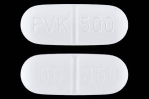 Pill Finder: GG 950 PVK 500 White Elliptical / Oval - Medicine.com