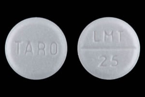 Pill Finder: TARO LMT 25 White Round - Medicine.com