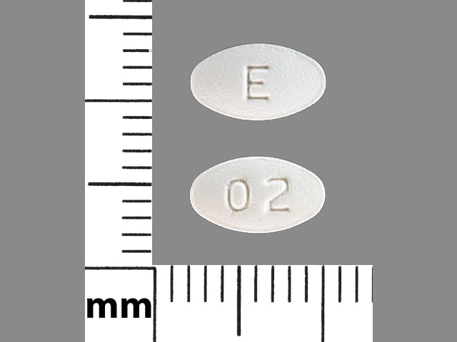 Pill Finder: E 02 White Elliptical / Oval - Medicine.com