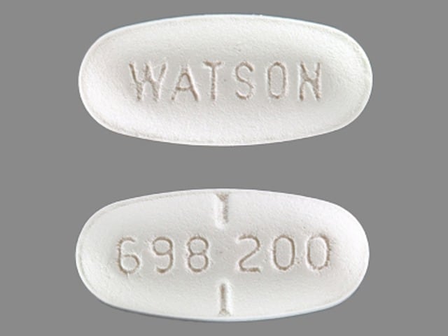 Pill Finder: WATSON 698 200 White Elliptical / Oval - Medicine.com