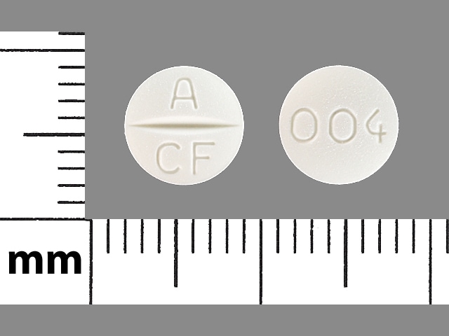 Pill Finder: A CF 004 White Round - Medicine.com