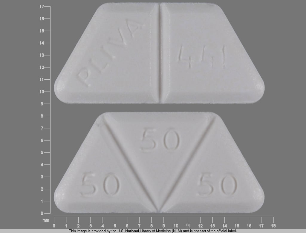 Pill Finder: PLIVA 441 50 50 50 White Four-sided - Medicine.com