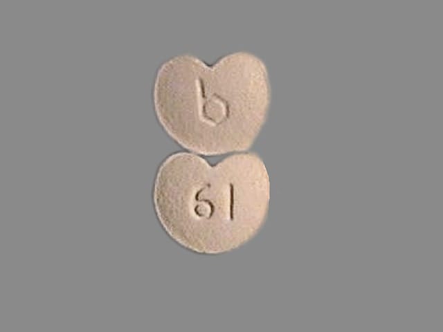 Pill Finder: b 61 White Heart-shape - Medicine.com