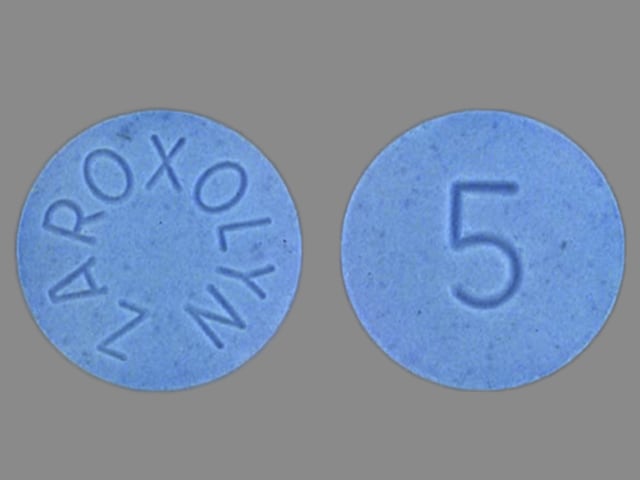 Pill Finder: ZAROXOLYN 5 Blue Round - Medicine.com