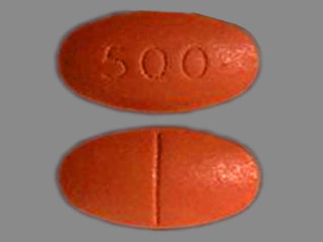 Pill Finder: 500 Brown Elliptical / Oval - Medicine.com