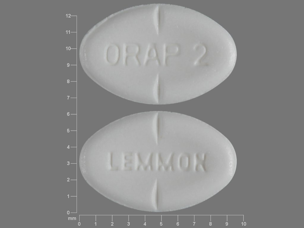Pill Finder: ORAP 2 LEMMON White Elliptical / Oval - Medicine.com
