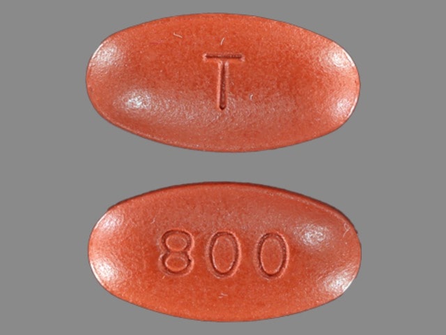 Pill Finder: T 800 Red Elliptical / Oval - Medicine.com