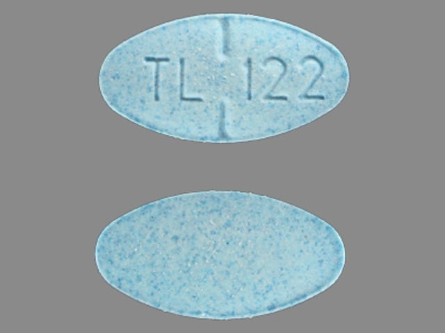 Pill Finder: TL 122 Blue Elliptical / Oval - Medicine.com