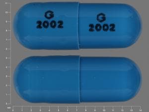 Pill Finder: G 2002 G 2002 Blue Capsule-shape - Medicine.com