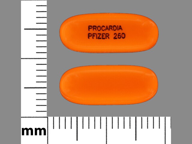 Pill Finder: PROCARDIA PFIZER 260 Orange Capsule-shape - Medicine.com