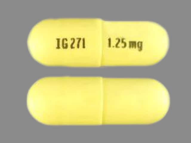 Pill Finder: IG 271 1.25mg Yellow Capsule-shape - Medicine.com
