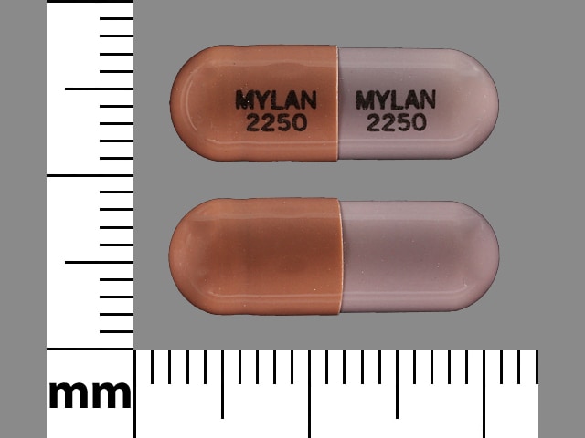 Pill Finder: MYLAN 2250 MYLAN 2250 Tan Capsule-shape - Medicine.com