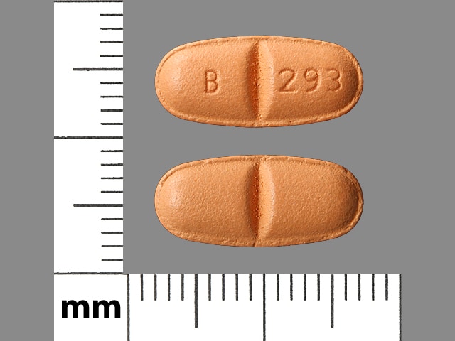 Pill Finder: B 293 Beige Elliptical / Oval - Medicine.com