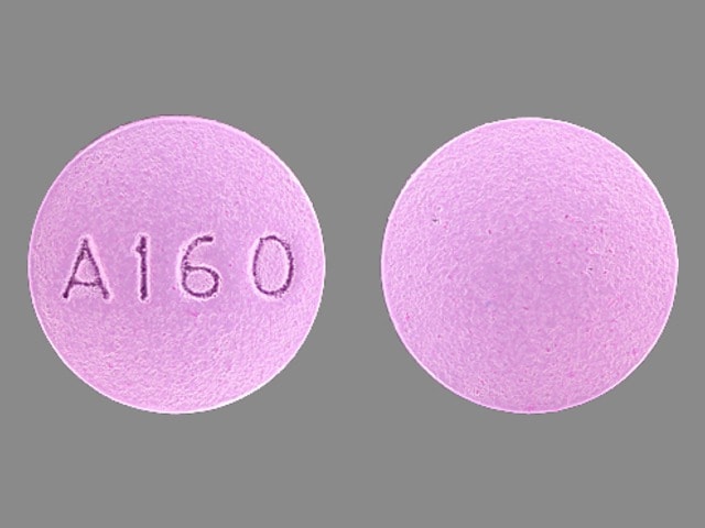 Pill Finder: A160 Purple Round - Medicine.com