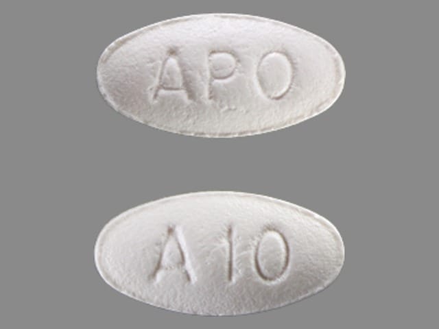 Pill Finder: APO A10 White Elliptical / Oval - Medicine.com