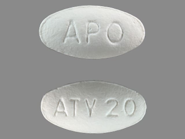 Pill Finder: APO ATV20 White Elliptical / Oval - Medicine.com