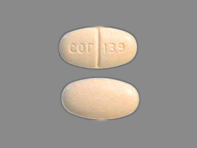 Pill Finder: cor 139 Orange Elliptical / Oval - Medicine.com