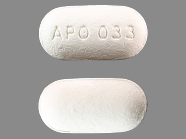 Pill Finder: APO033 White Elliptical / Oval - Medicine.com