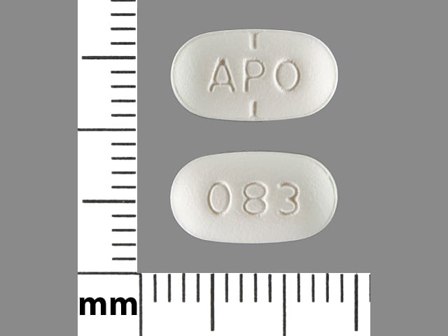 Pill Finder: APO 083 White Elliptical / Oval - Medicine.com