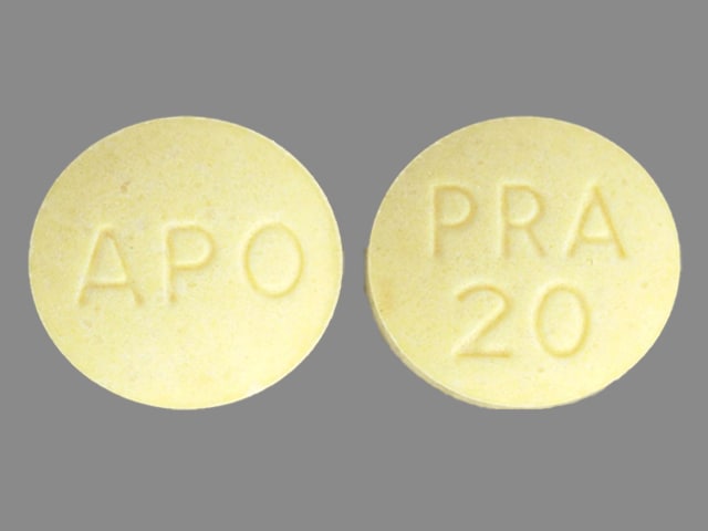 Pill Finder: APO PRA 20 Yellow Round - Medicine.com