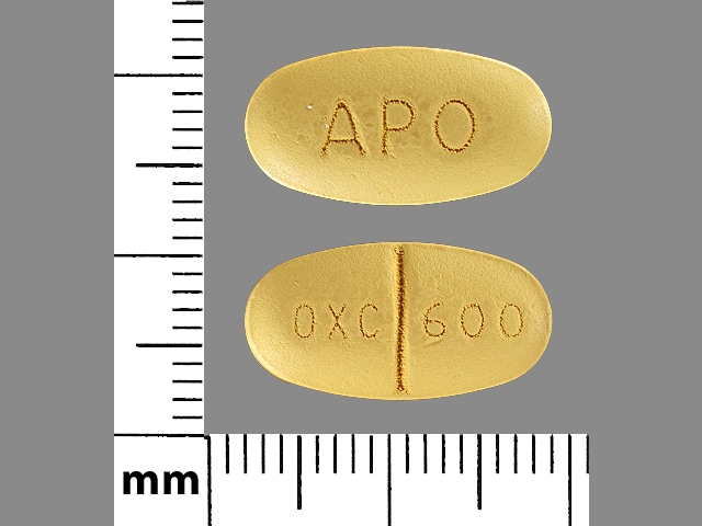 Pill Finder: APO OXC 600 Yellow Elliptical / Oval - Medicine.com
