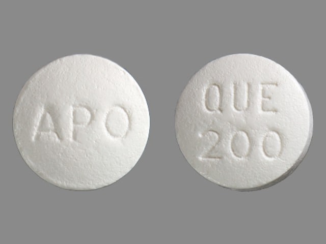 Pill Finder: APO QUE 200 White Round - Medicine.com