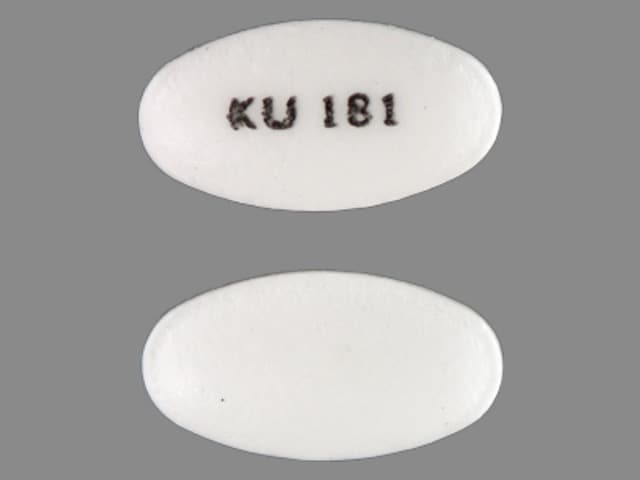 Pill Finder: KU 181 White Elliptical / Oval - Medicine.com