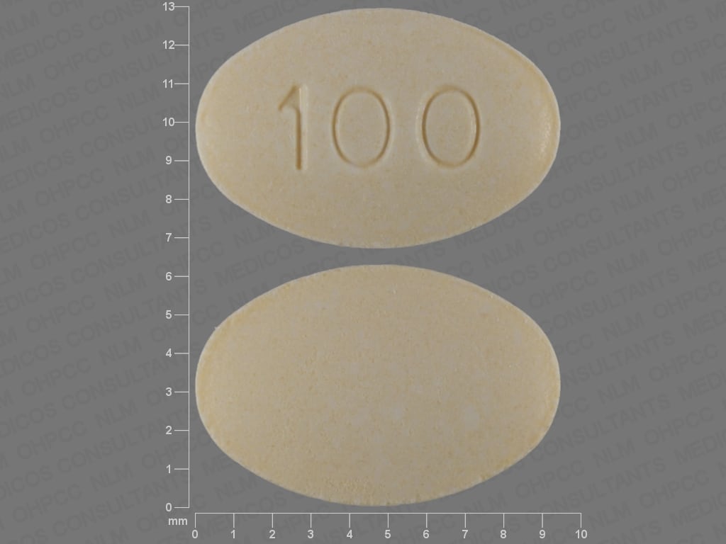 Pill Finder: 100 Yellow Elliptical / Oval - Medicine.com