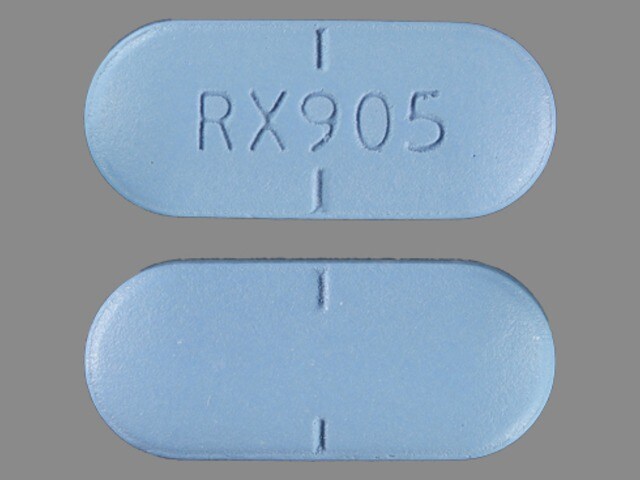 Pill Finder: RX 905 Blue Capsule-shape - Medicine.com