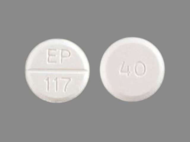 Pill Finder: EP 117 40 White Round - Medicine.com