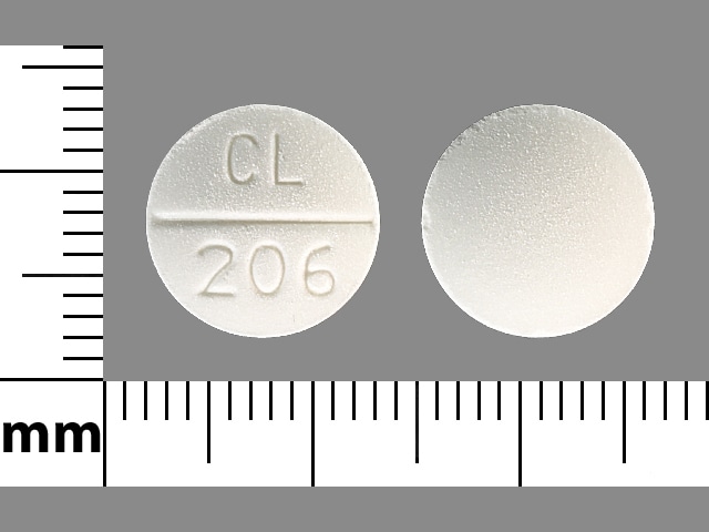 Pill Finder: CL 206 White Round - Medicine.com