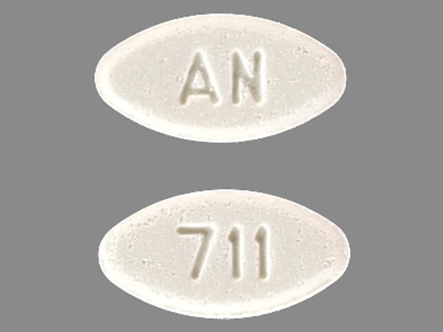 Pill Finder: AN 711 White Elliptical / Oval - Medicine.com