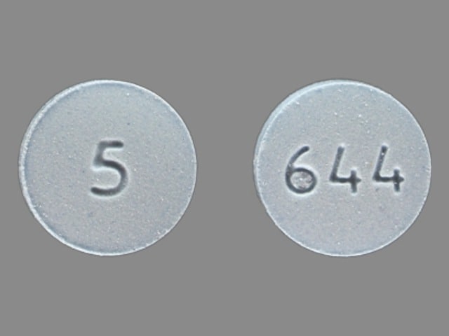 Pill Finder: 644 5 Blue Round - Medicine.com