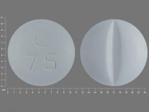Pill Finder: C 75 Blue Round - Medicine.com