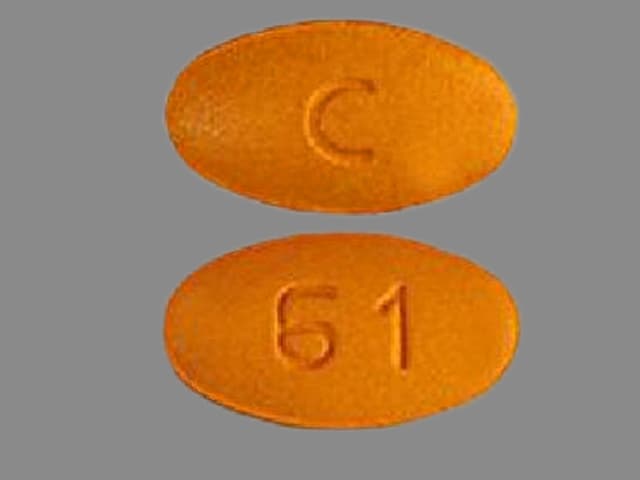 Pill Finder: C 61 Orange Elliptical / Oval - Medicine.com
