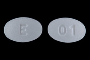 Pill Finder: E 01 White Elliptical / Oval - Medicine.com