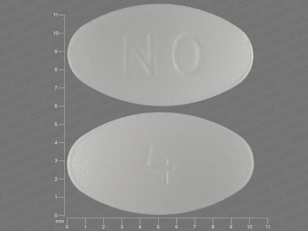 Pill Finder: ON 4 White Elliptical / Oval - Medicine.com
