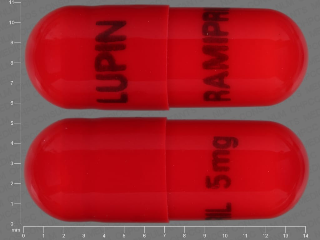 Pill Finder: LUPIN RAMIPRIL 5mg Red Capsule-shape - Medicine.com