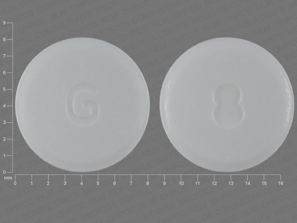 Pill Finder: G 8 White Round - Medicine.com