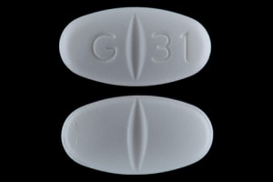 Pill Finder: G 31 White Elliptical / Oval - Medicine.com